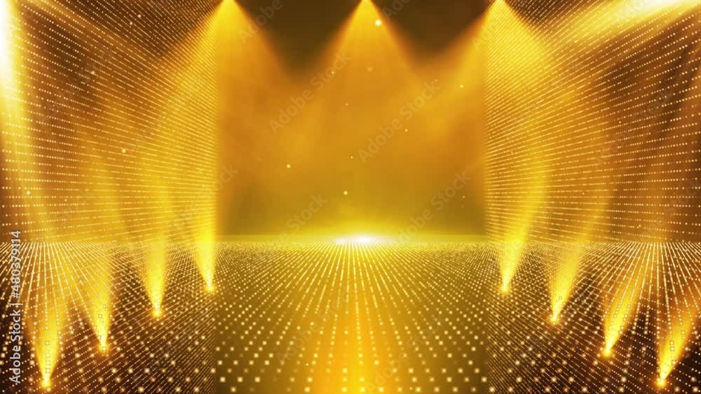 Romantic and aesthetic particle light flashing award ceremony stage ...
