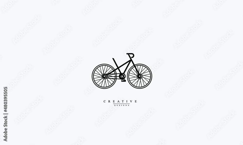 Biking ride vector logo design Stock Vector | Adobe Stock