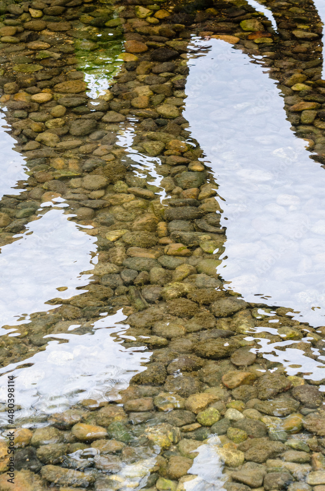 Foto de Stream with crystal clear water where you can see the rocky ...