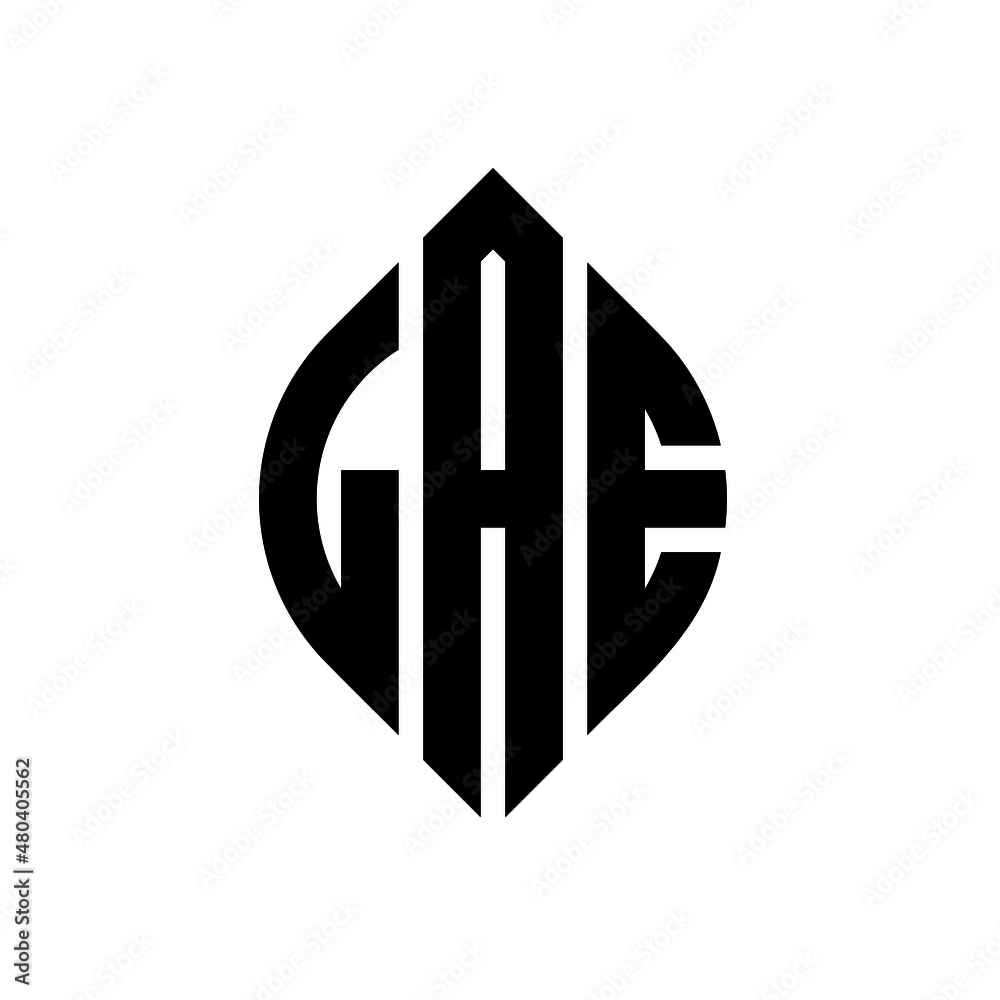 LAE circle letter logo design with circle and ellipse shape. LAE ...