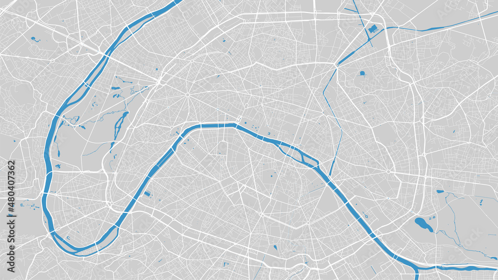 Poster River map vector illustration – Wall Art | UkPosters