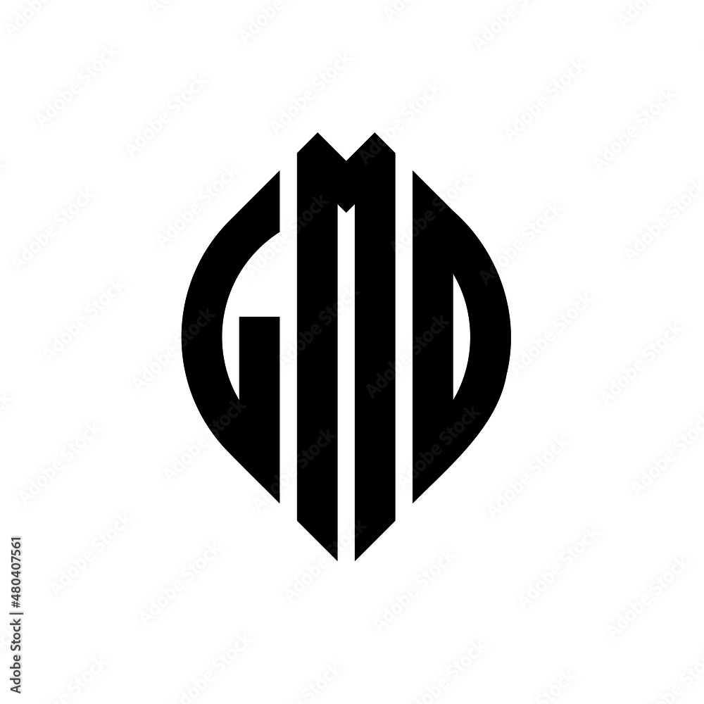 LMD circle letter logo design with circle and ellipse shape. LMD ...