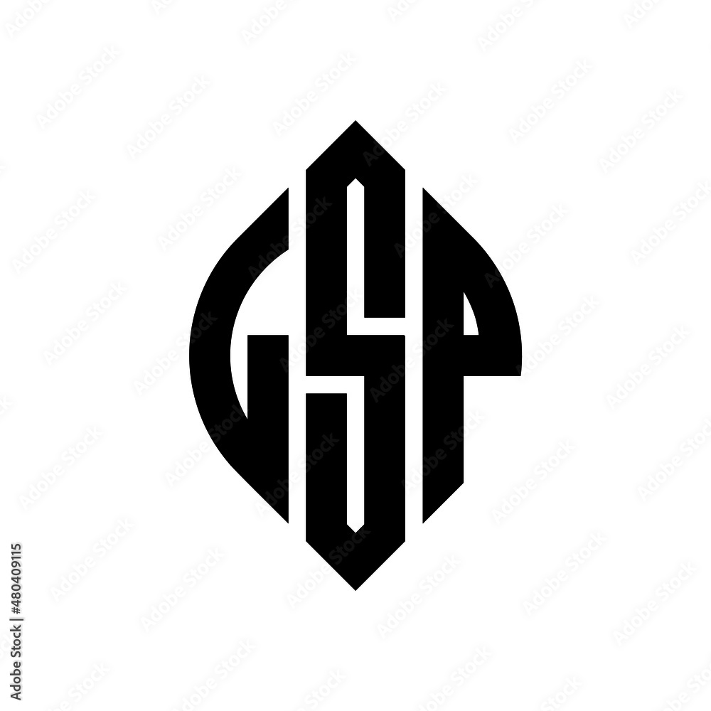 LSP circle letter logo design with circle and ellipse shape. LSP ...