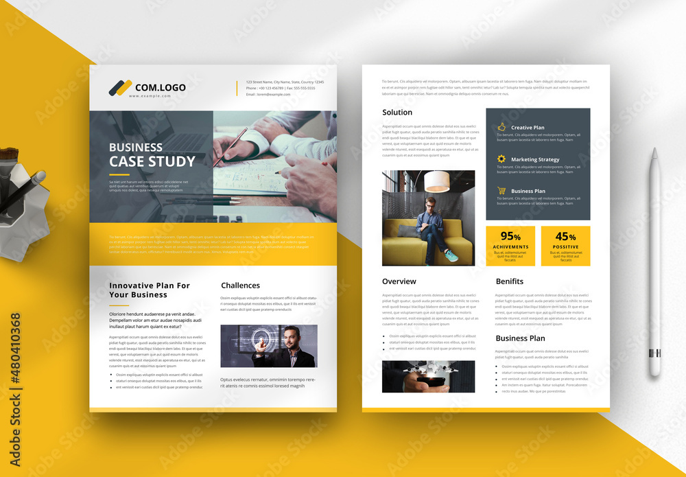 Business Case Study Stock Template | Adobe Stock
