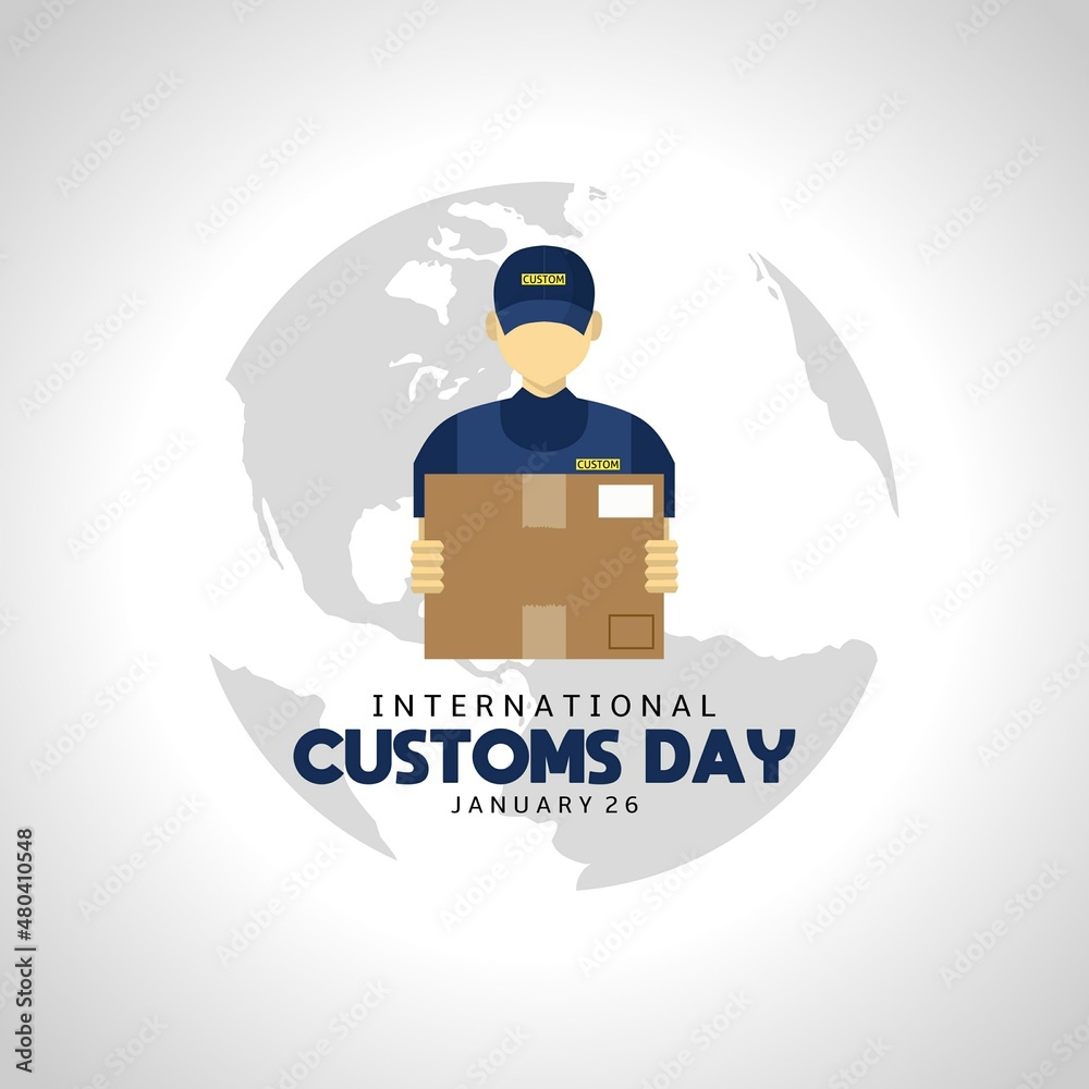 International Customs day template poster. Vector illustration ...