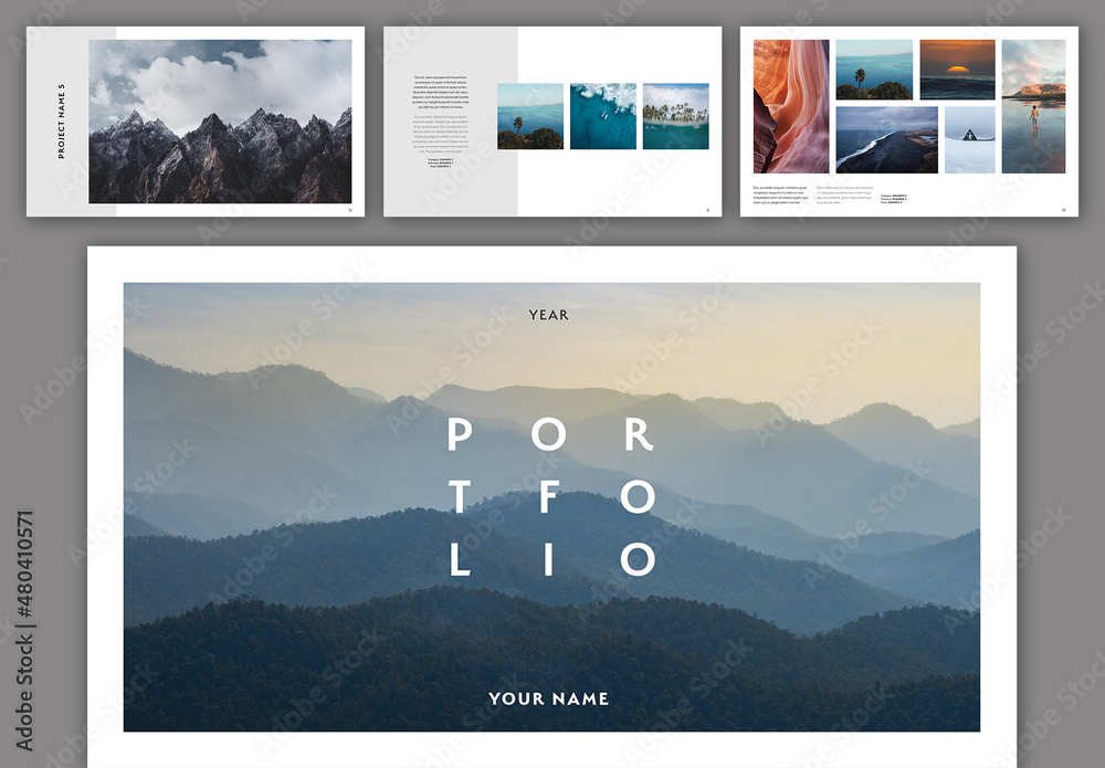Digital Portfolio Layout Stock Template | Adobe Stock