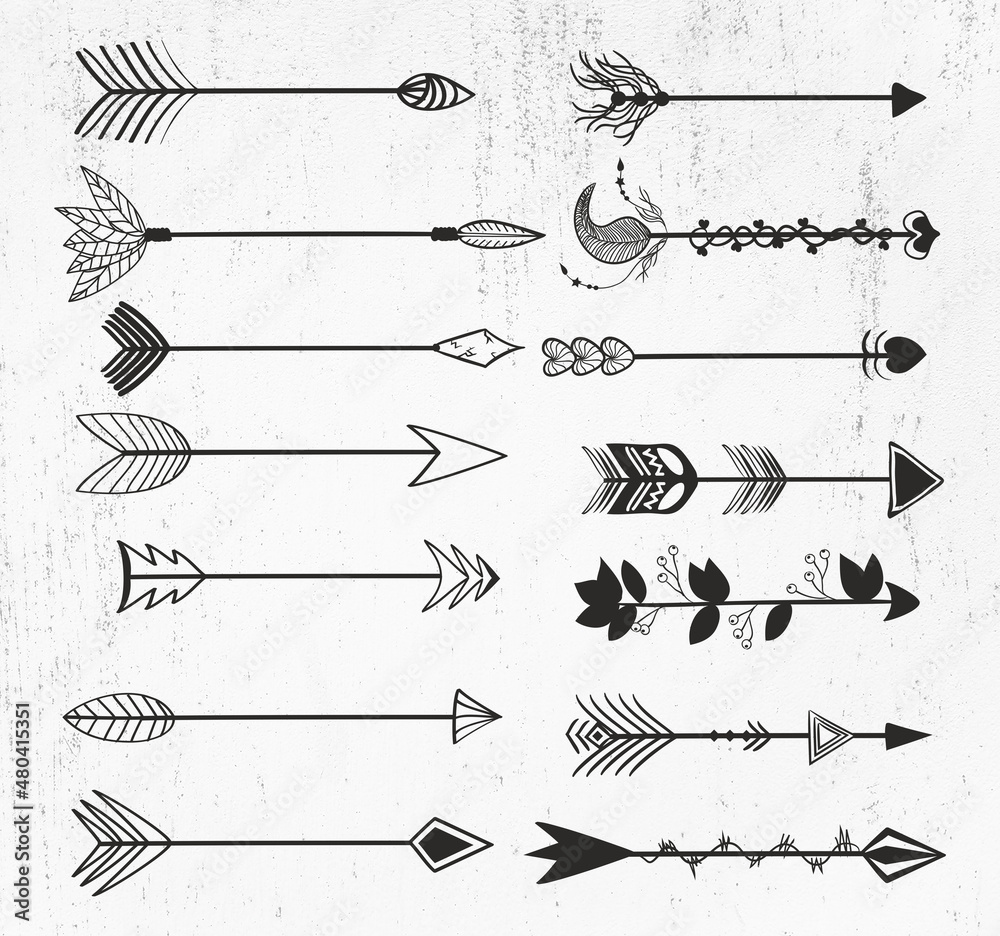 Arrow Svg, Arrows doodles Bundle SVG, Arrow Monogram Svg, Hand Draw ...