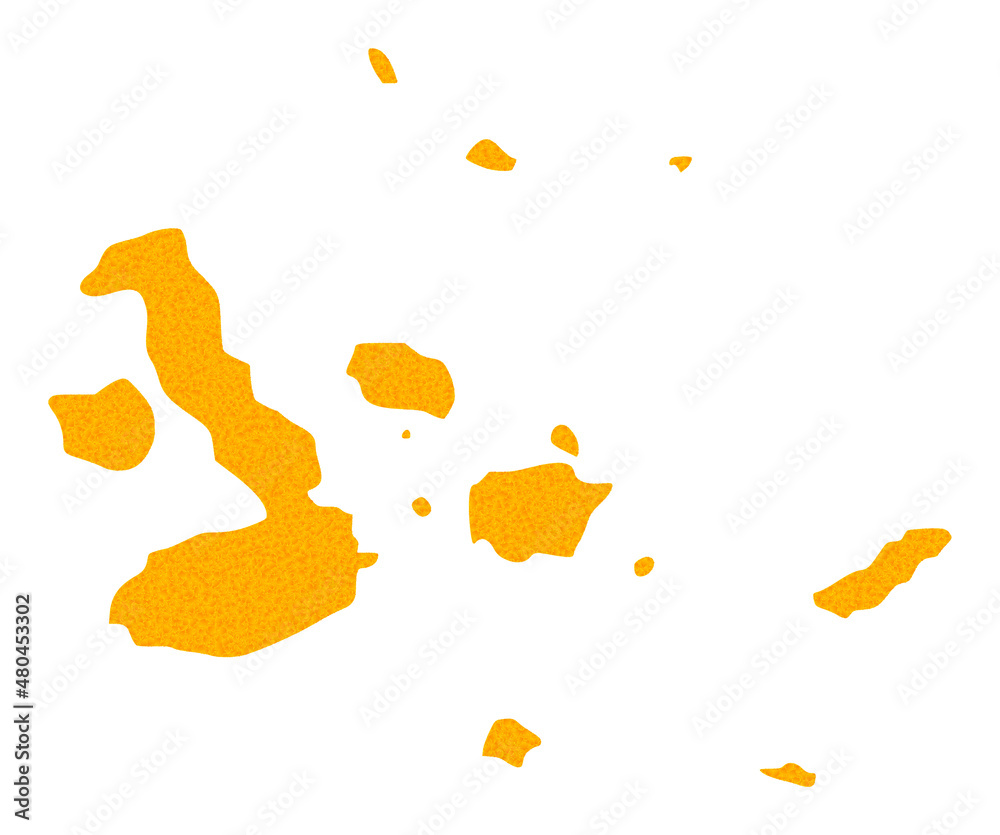 Vector Golden map of Galapagos Islands. Map of Galapagos Islands is ...