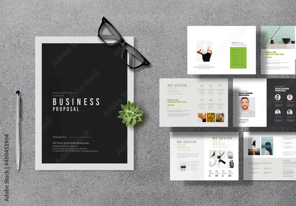 Minimal Creative Proposal Layout Stock Template | Adobe Stock