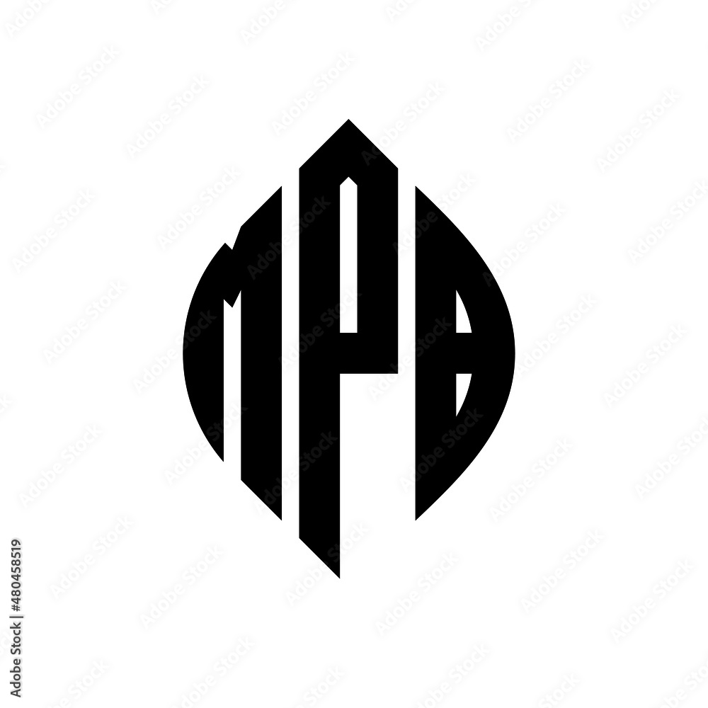 MPB circle letter logo design with circle and ellipse shape. MPB ...