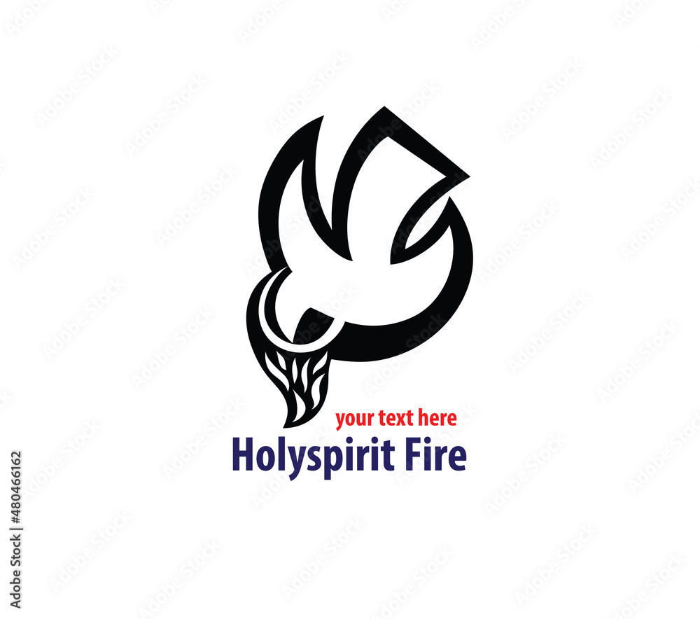 Holy spirit Logo, art vector design Stock Vector | Adobe Stock
