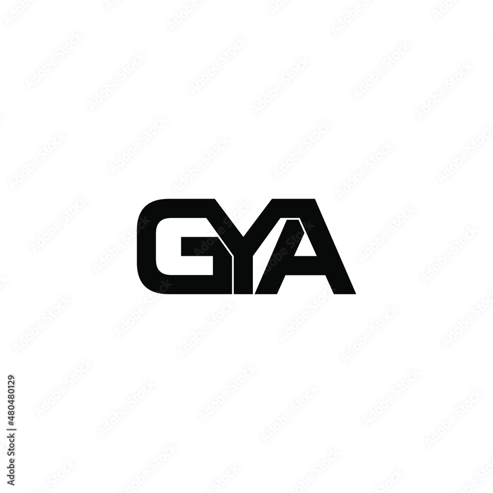 gya letter initial monogram logo design Stock Vector | Adobe Stock