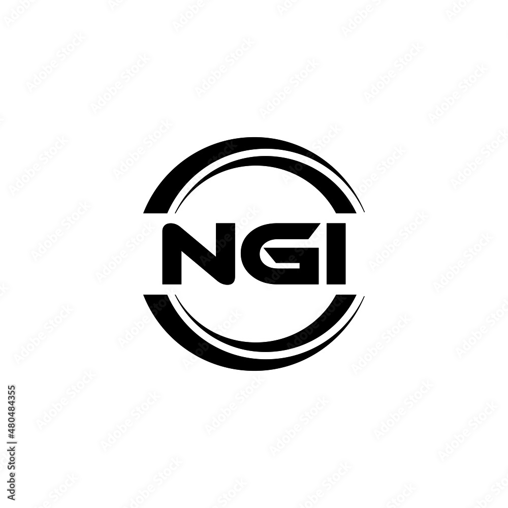 NGI letter logo design with white background in illustrator, vector ...