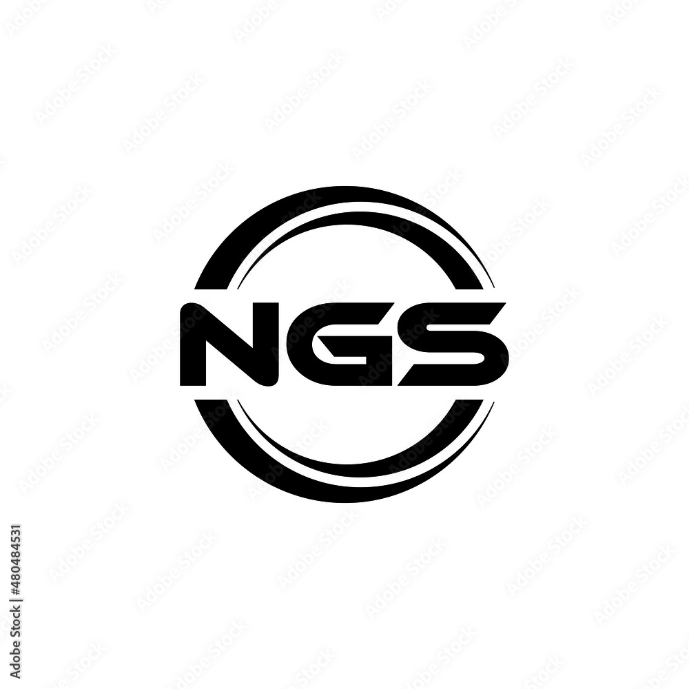 NGS letter logo design with white background in illustrator, vector ...
