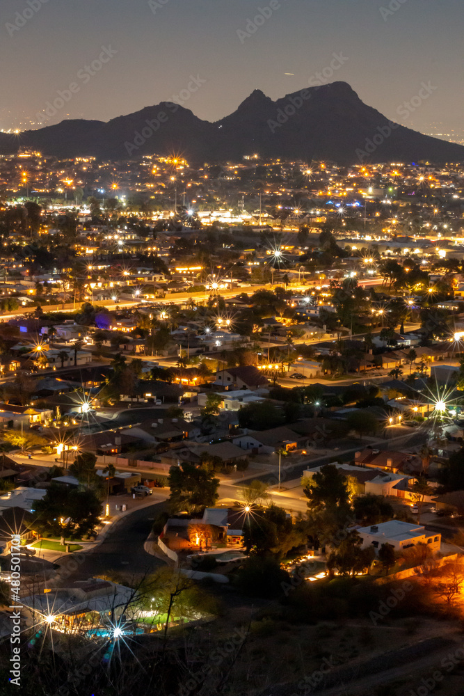 North Mountain Hike Phoenix Arizona Desert Landscape Stock Photo ...