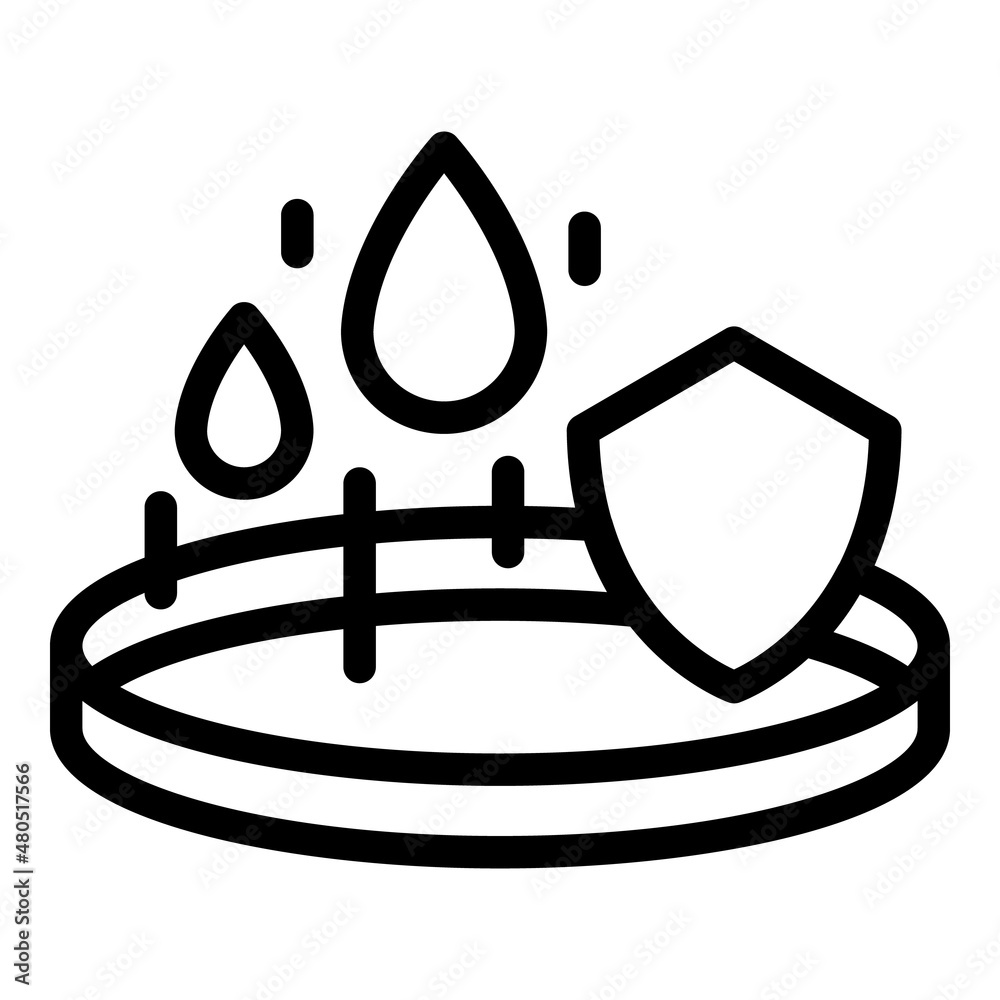 Safe water icon outline vector. Save water Stock Vector | Adobe Stock