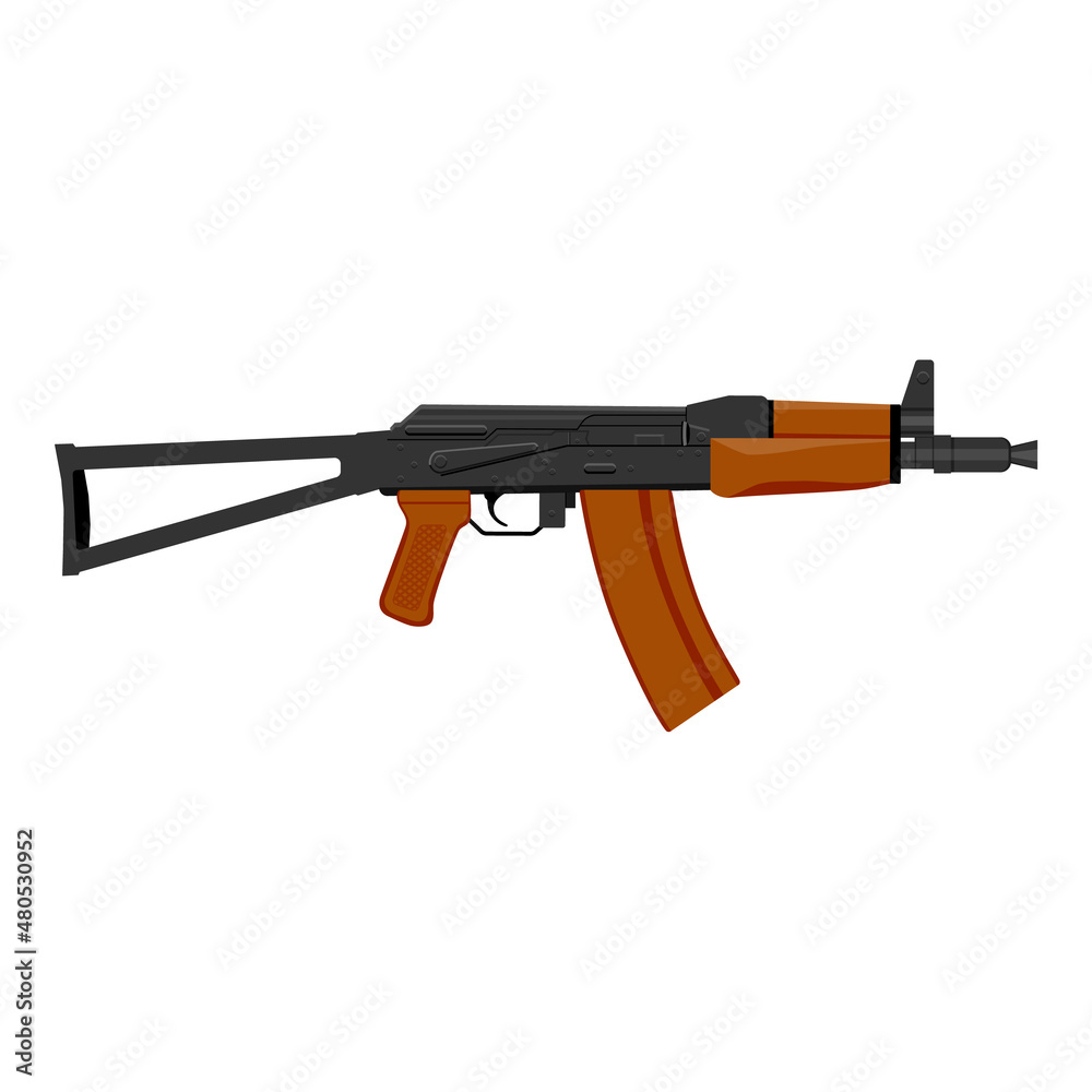 Weapon collection AKM Kalashnikov machine gun Stock Vector | Adobe Stock