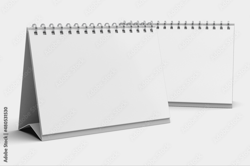 A5 Desk Calendar Mockup 3D Rendering Stock Illustration | Adobe Stock