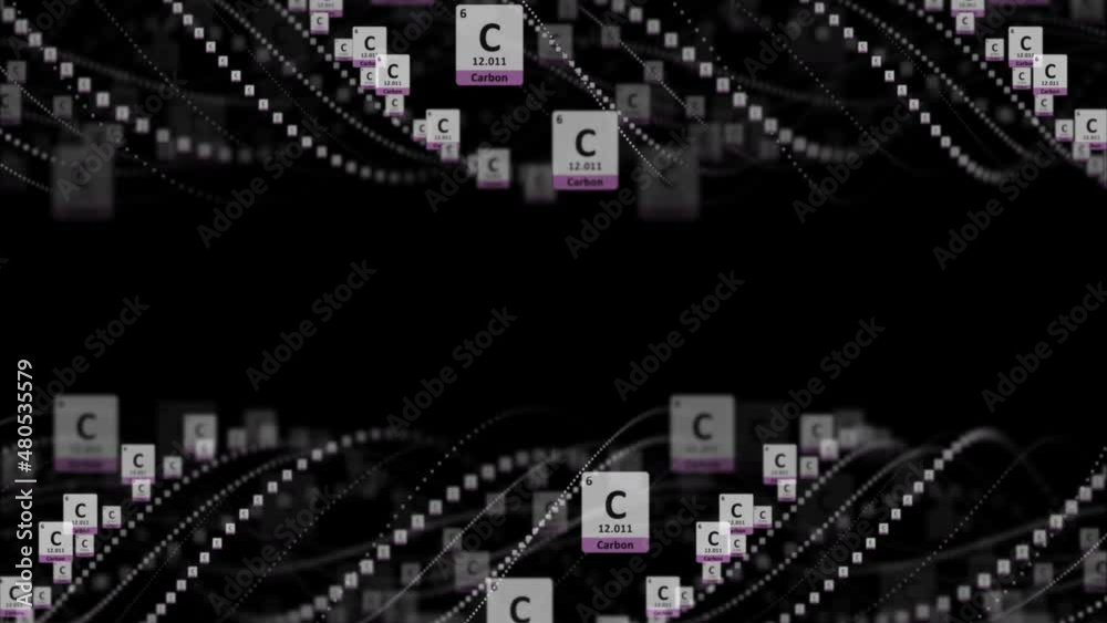 CARBON Molecule Symbol, Chemistry Periodic Table, Animation, Background ...