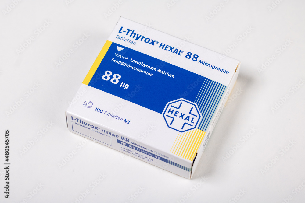 Neckargemuend, Germany: October 06, 2021: Packaging of the prescription ...