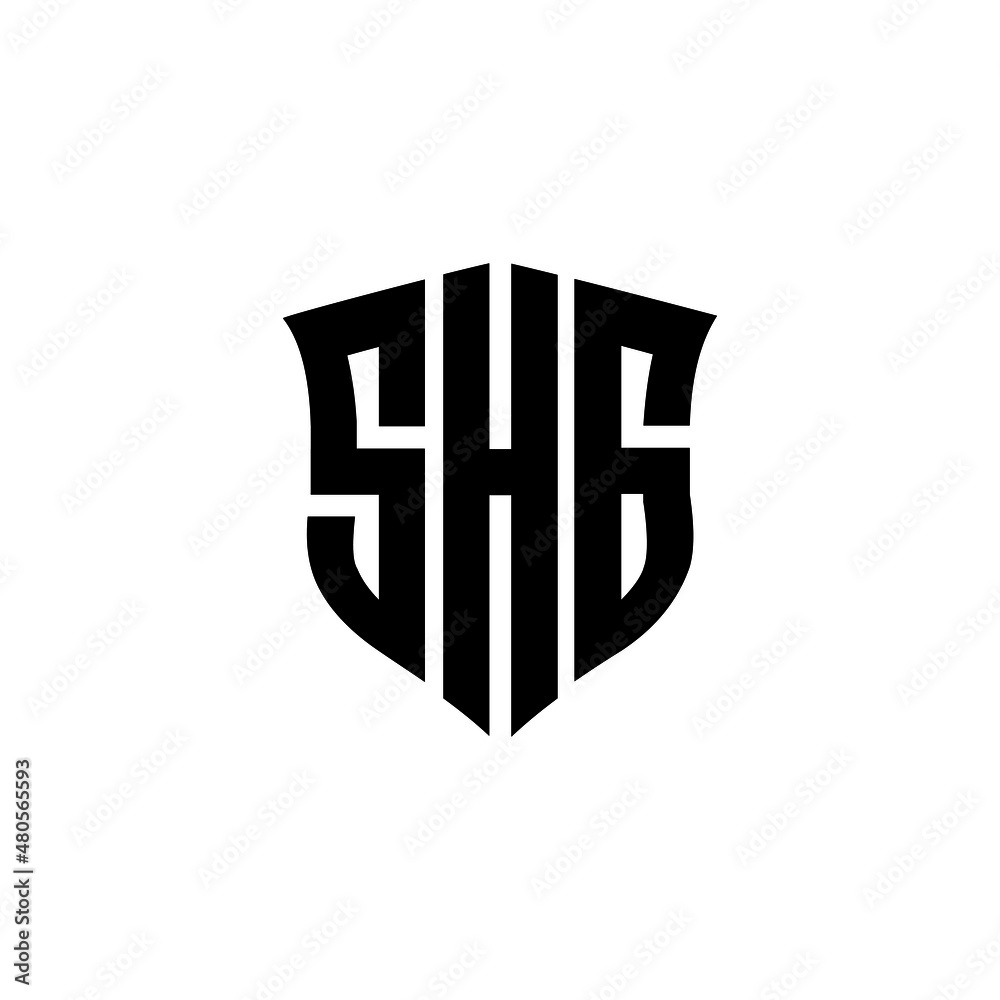 SHG letter logo design with white background in illustrator, vector ...