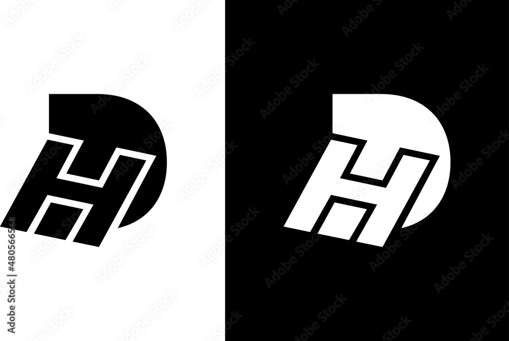 HD letter logo design and Vector, Creative logo design.. Stock Vector ...