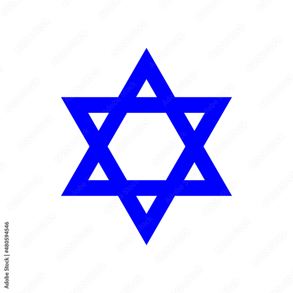 Star of David. Six-pointed star, hexagram. Seal of King Solomon. Symbol ...
