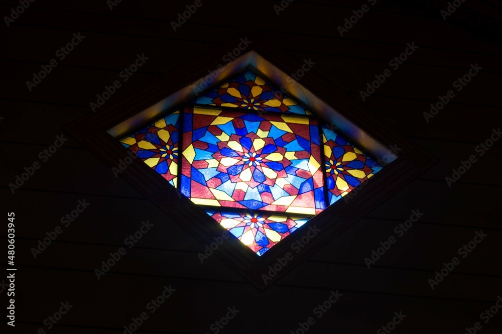 Colorful Glass Window: Islamic patterns in Malaysia Stock Photo | Adobe ...