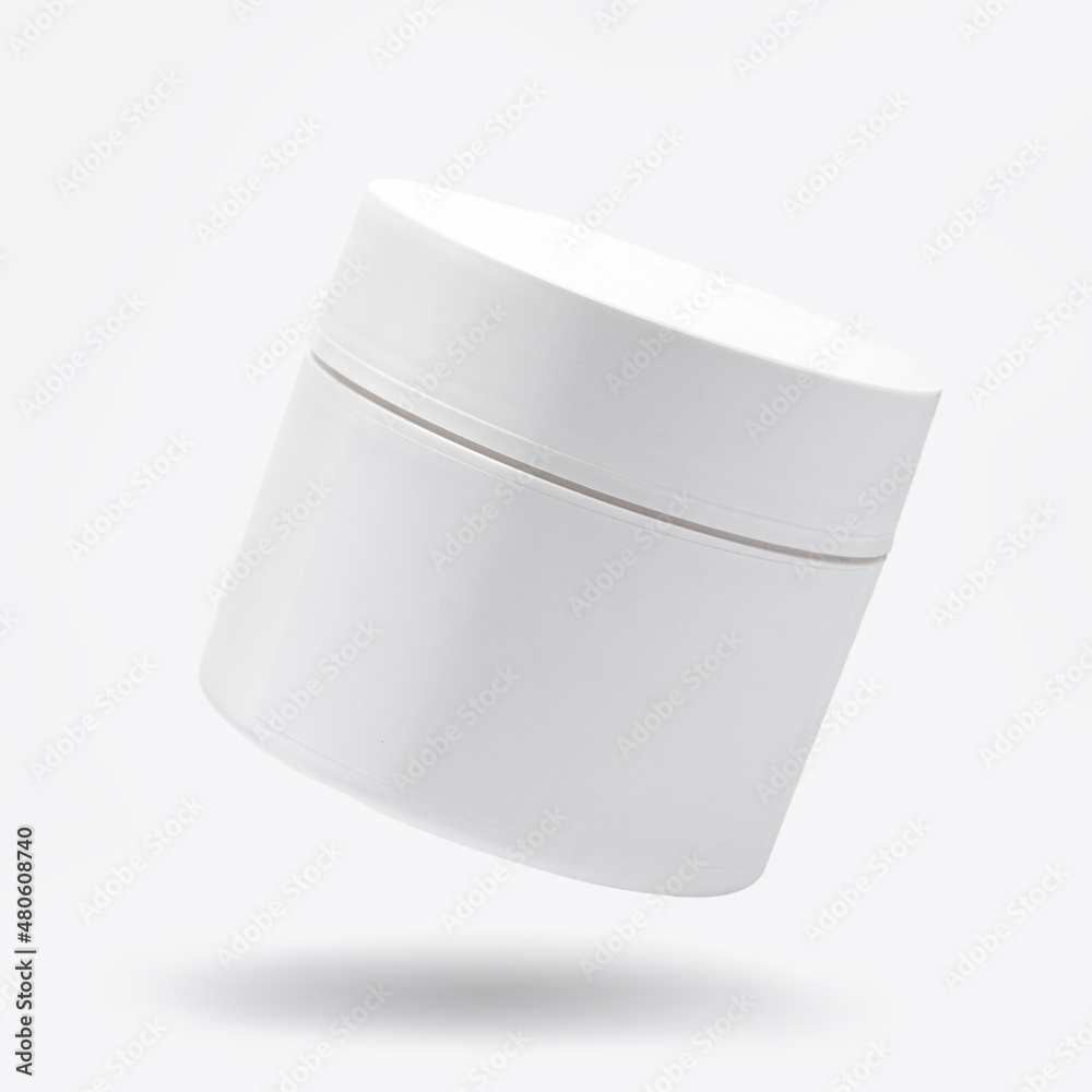 White plastic bottles mockup set - packaging on white background Stock ...