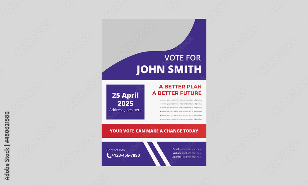 Election flyer template design. Political election flyer design. vote ...