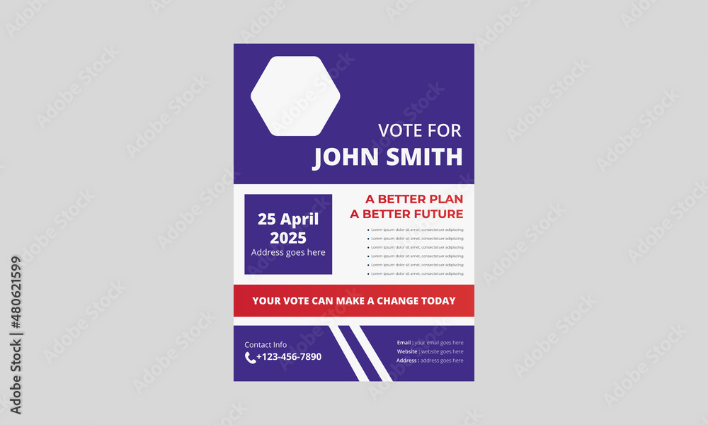 Election flyer template design. Political election flyer design. vote ...
