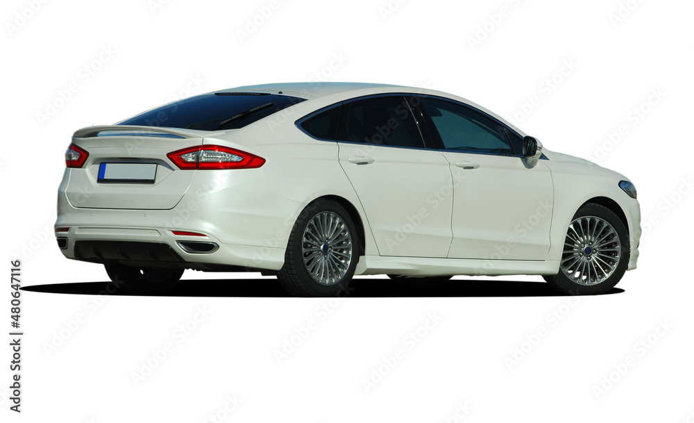 Car Back White Background