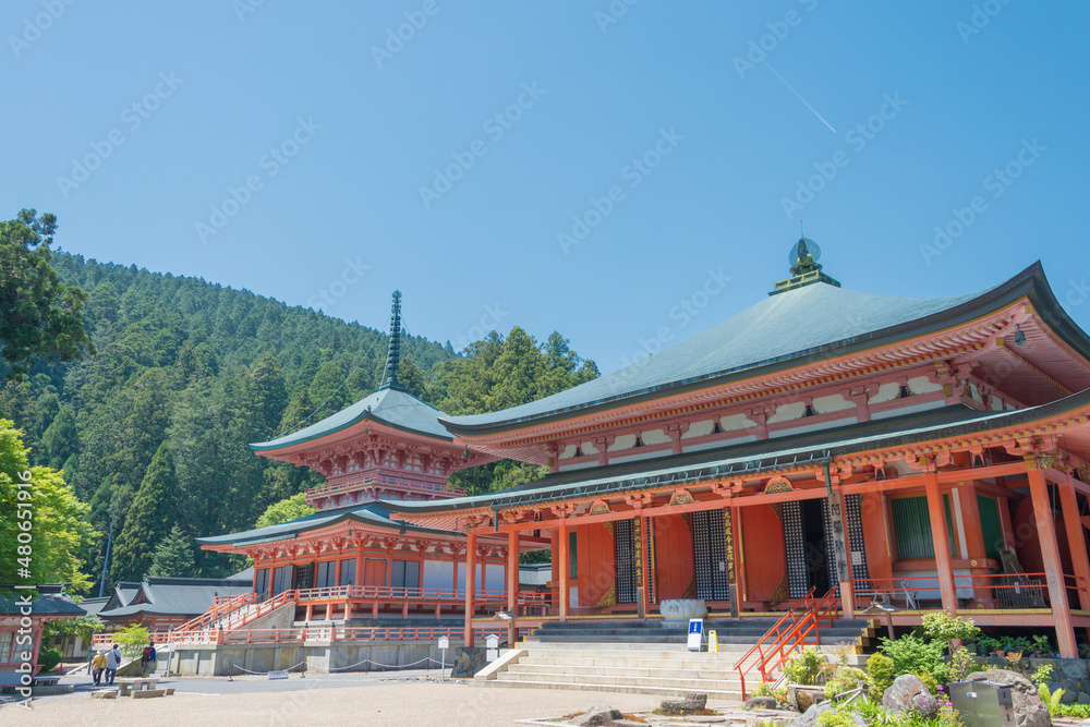 Shiga, Japan - Mar 25 2019 - Enryakuji Temple in Otsu, Shiga, Japan. It ...