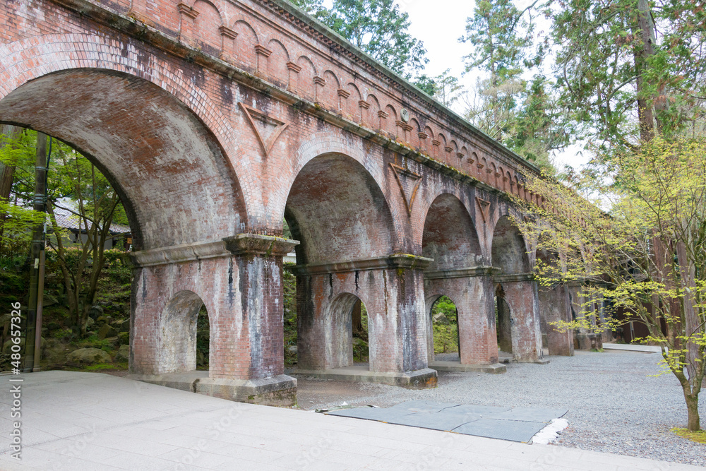 Kyoto, Japan - Apr 04 2020 - Nanzenji Suirokaku (brick arch bridges) in ...