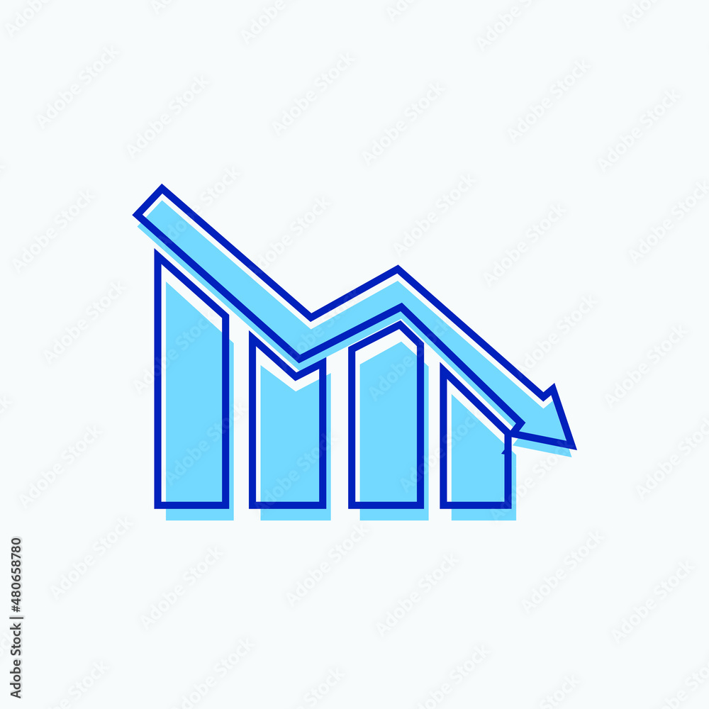 Stock Market Low Price Flat Vector Design for Icon, Symbol, and Logo ...