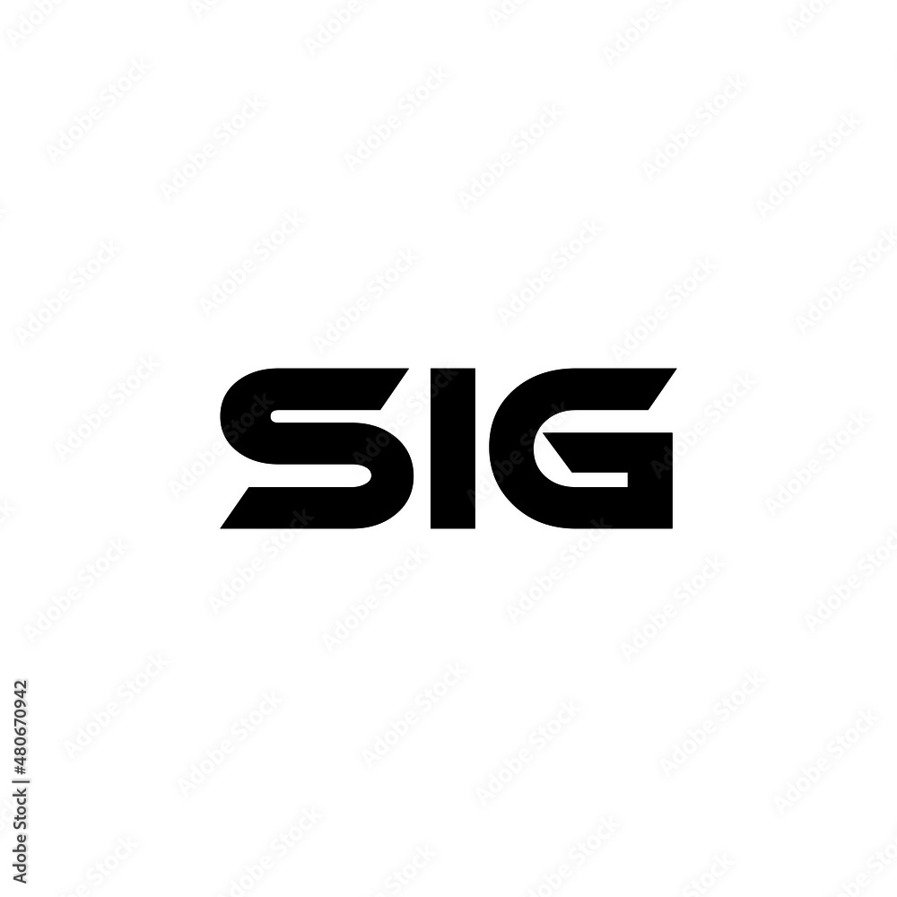 SIG letter logo design with white background in illustrator, vector ...