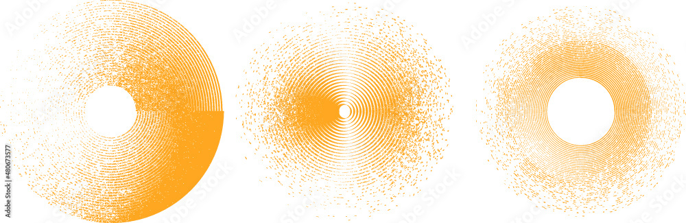 Grunge lines in Circle Form . Spiral Vector Illustration .Textured ...
