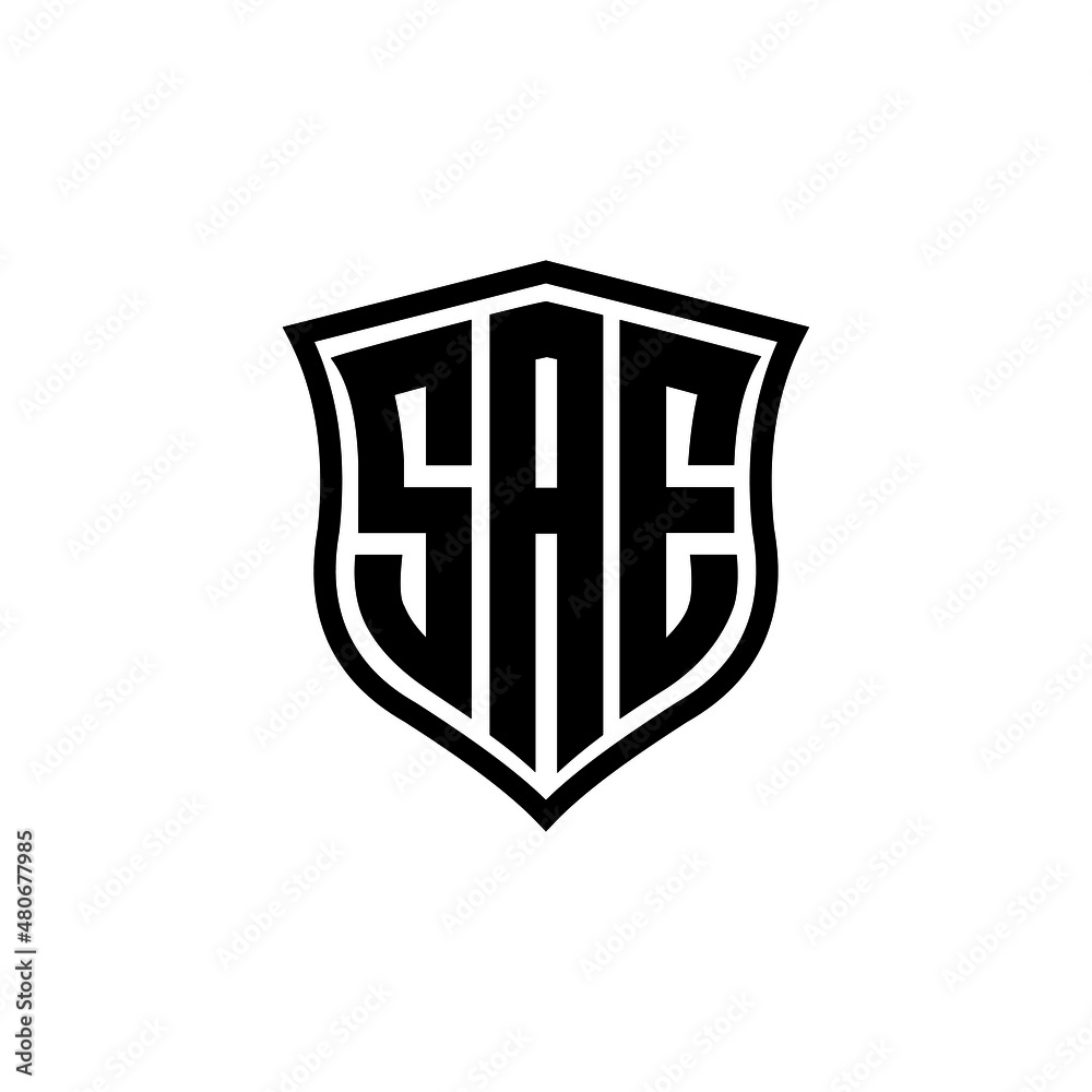 SAE letter logo design with white background in illustrator, vector ...