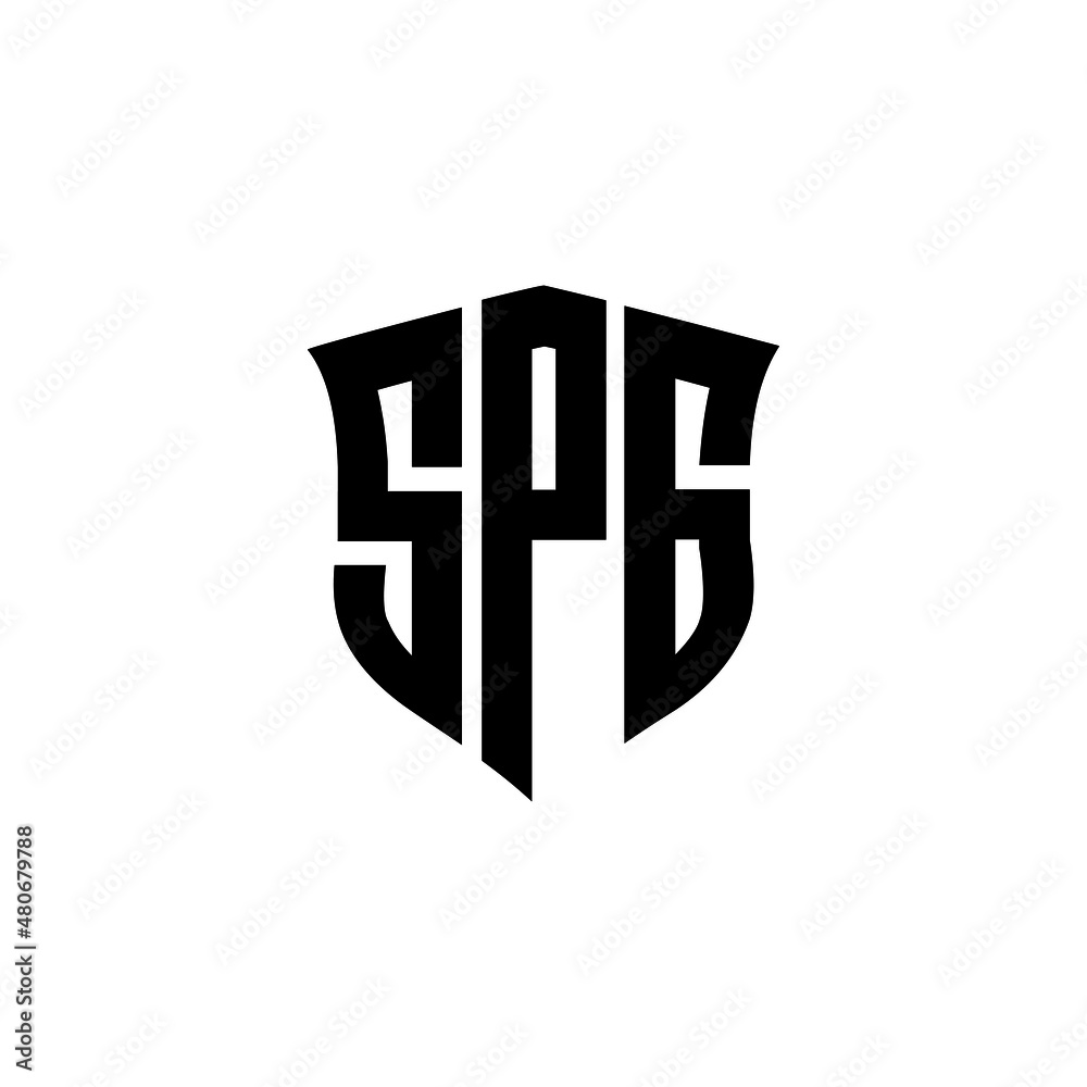 SPG letter logo design with white background in illustrator, vector ...