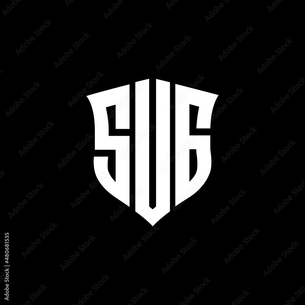 SUG letter logo design with black background in illustrator, vector ...