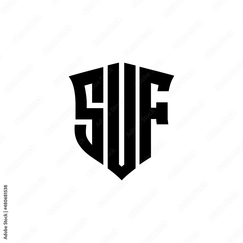 SUF letter logo design with white background in illustrator, vector ...