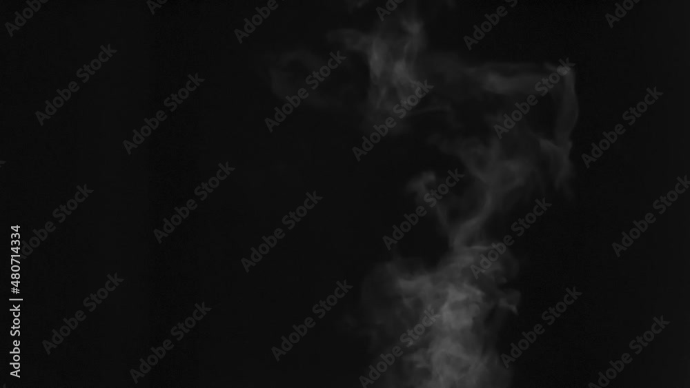 Flow of Hot Steam Slowly Increases. A stream of white steam, slowly ...
