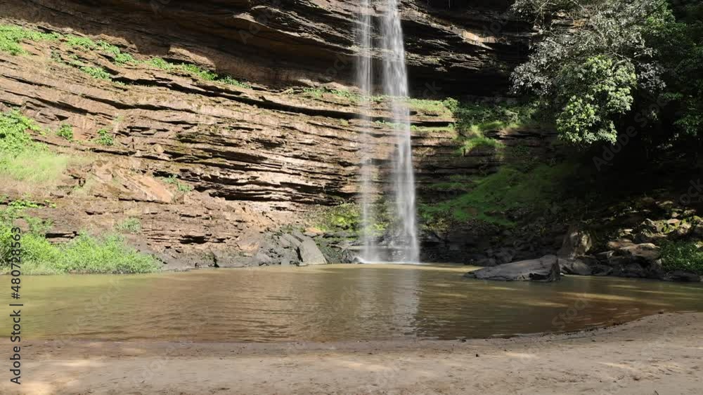 Boti Falls resort nature preserve Ghana Africa HD. Landscape rural ...