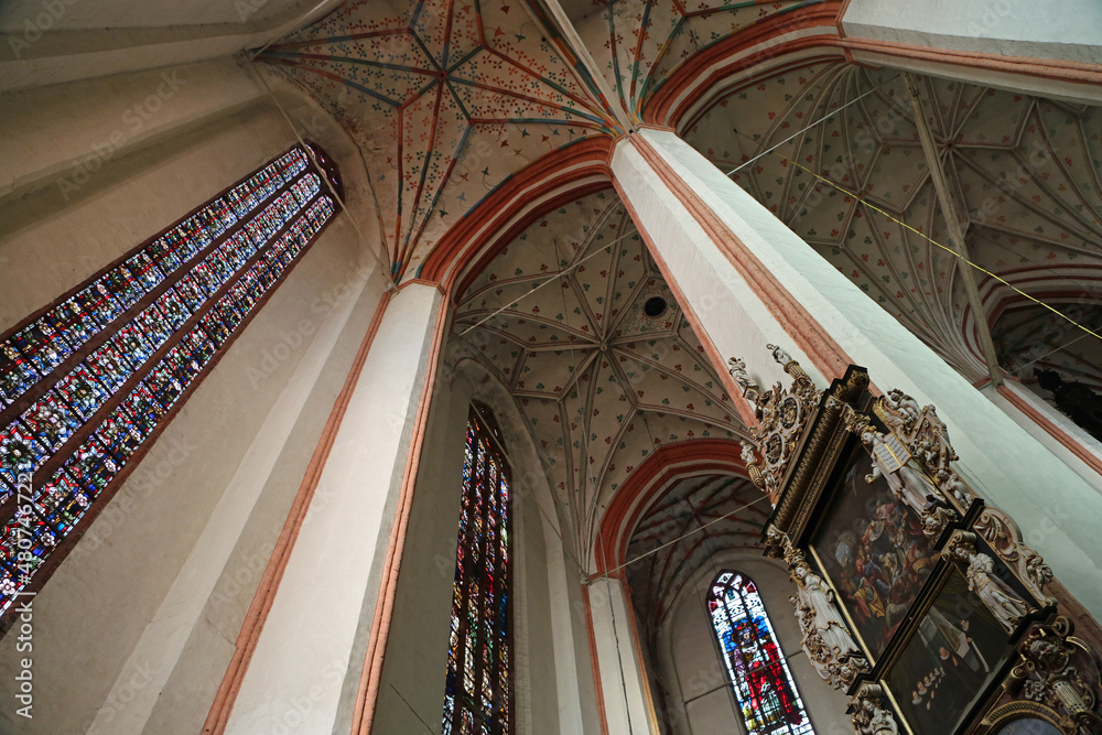 Windows and stellar vault - Church of Blessed Virgin Mary - Torun ...