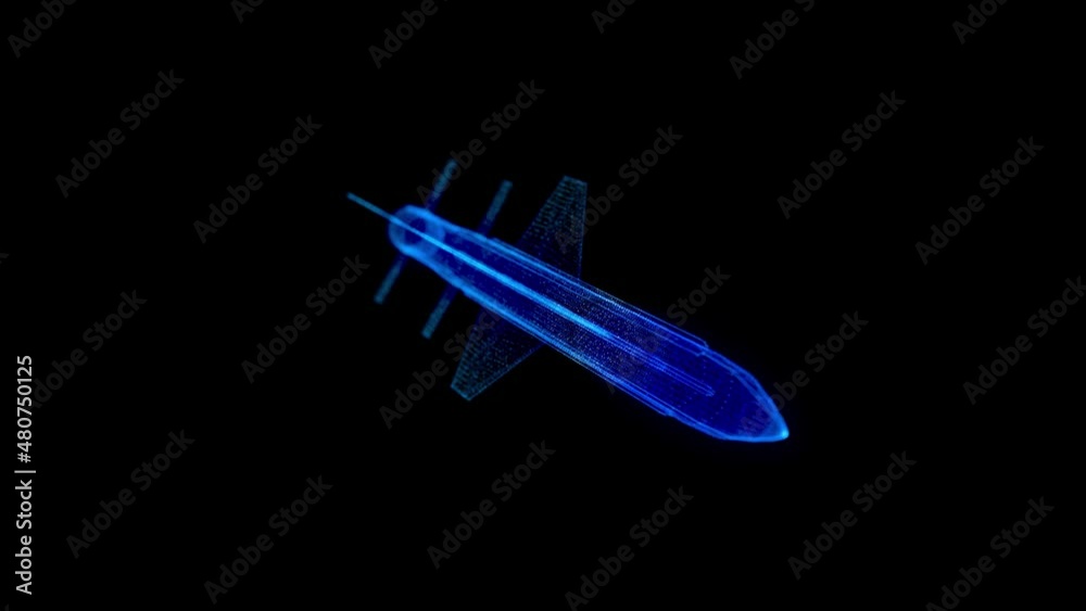 Particles formation of rocket weapon. Seamless loop 4k animation ...