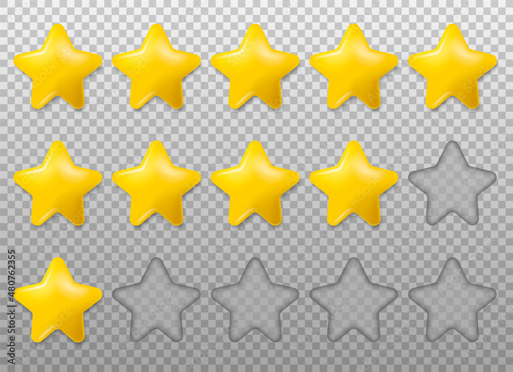 5 star rating icon. Five stars customer product rating review flat icon ...