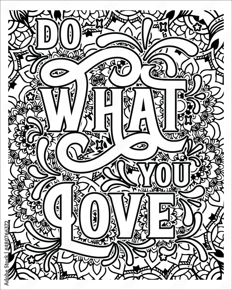 Motivational Quotes Coloring page, inspirational Quotes Coloring page ...