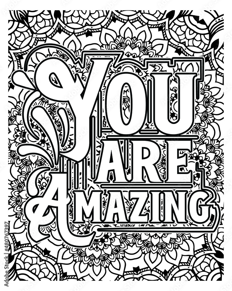 Motivational Quotes Coloring page, inspirational Quotes Coloring page ...