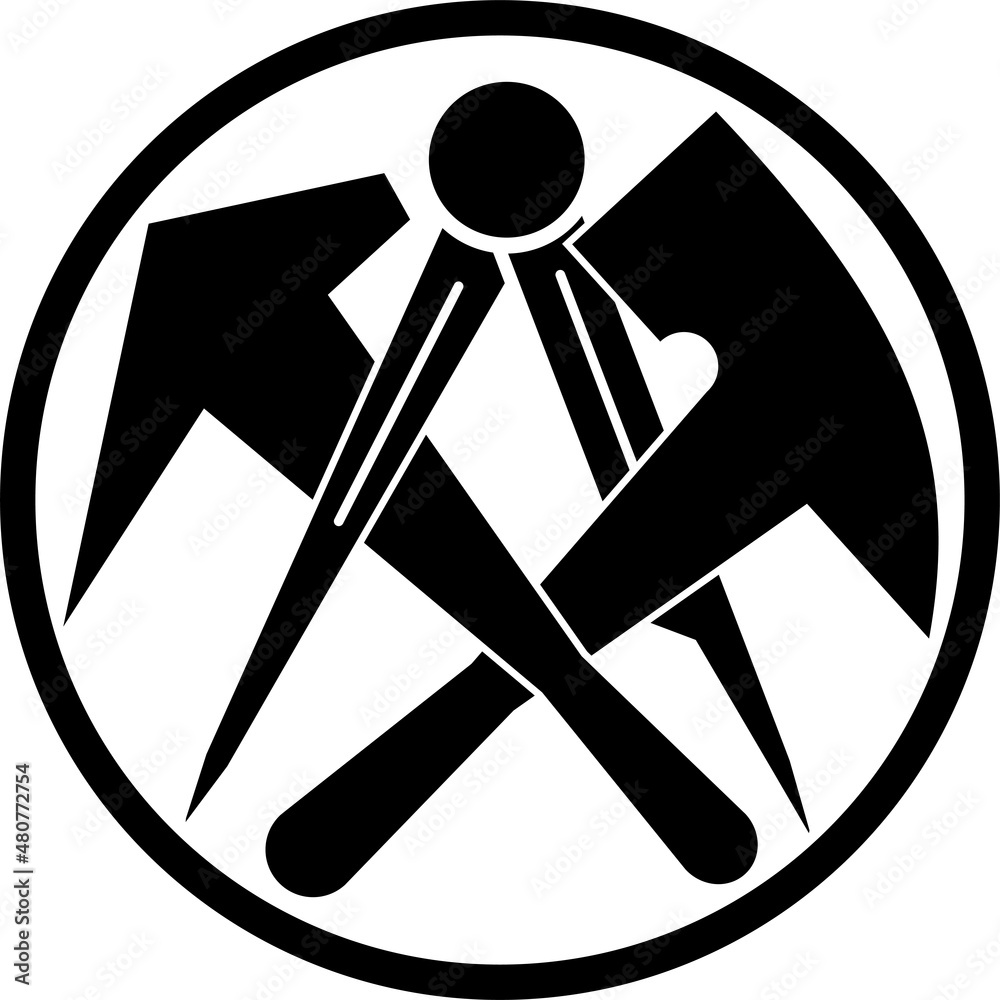 Dachdeckerwerkzeuge, Werkzeuge, Dachdecker, Logo, Aufkleber Stock ...