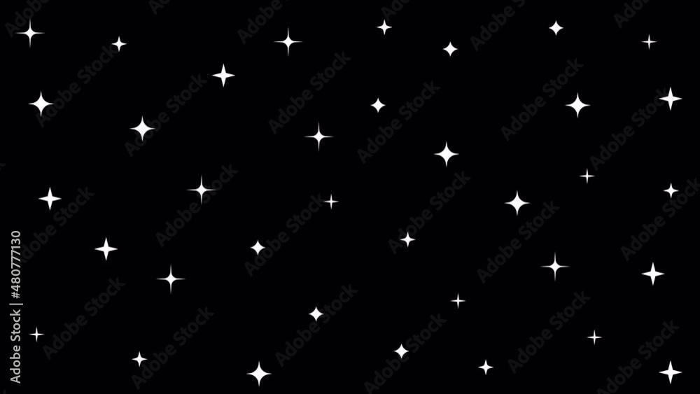 Twinkling star set Hand drawn shining stars. Set of animated cartoon ...